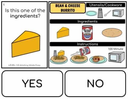 Reading Simple Recipes 3 Task Cards SS