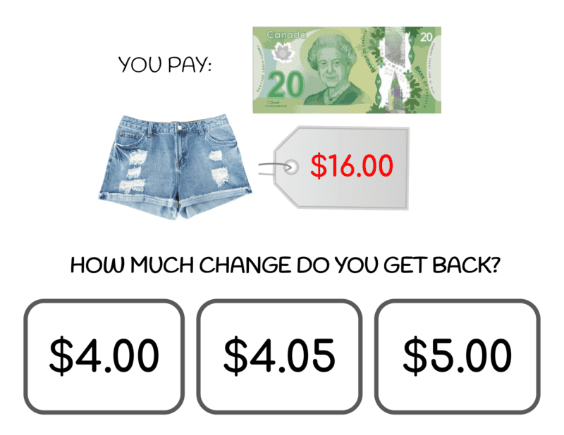 CANADIAN How Much Change Do You Get Back? Task Cards
