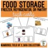 Food Storage Field of 2 Task Cards