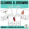 Cleaning and Grooming Supplies Task Cards