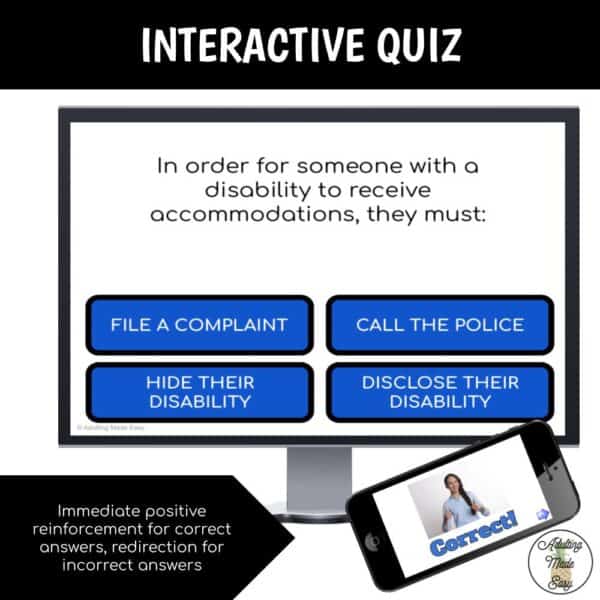 Unit 6 Workplace Accommodations - Digital Interactive Lecture