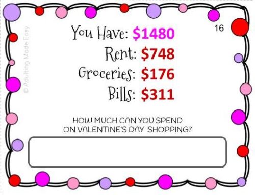 Valentines Day Shopping Budget Task Cards