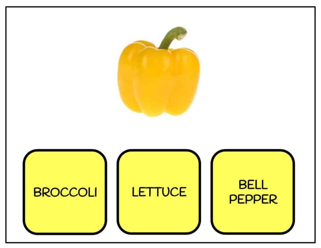 Grocery Store Food Vocabulary Digital Task Cards