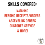 Burger Order Vocational Task Box Activity