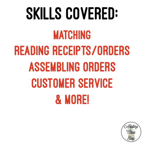 Burger Order Vocational Task Box Activity