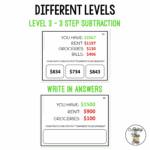 Budget for Savings Task Cards