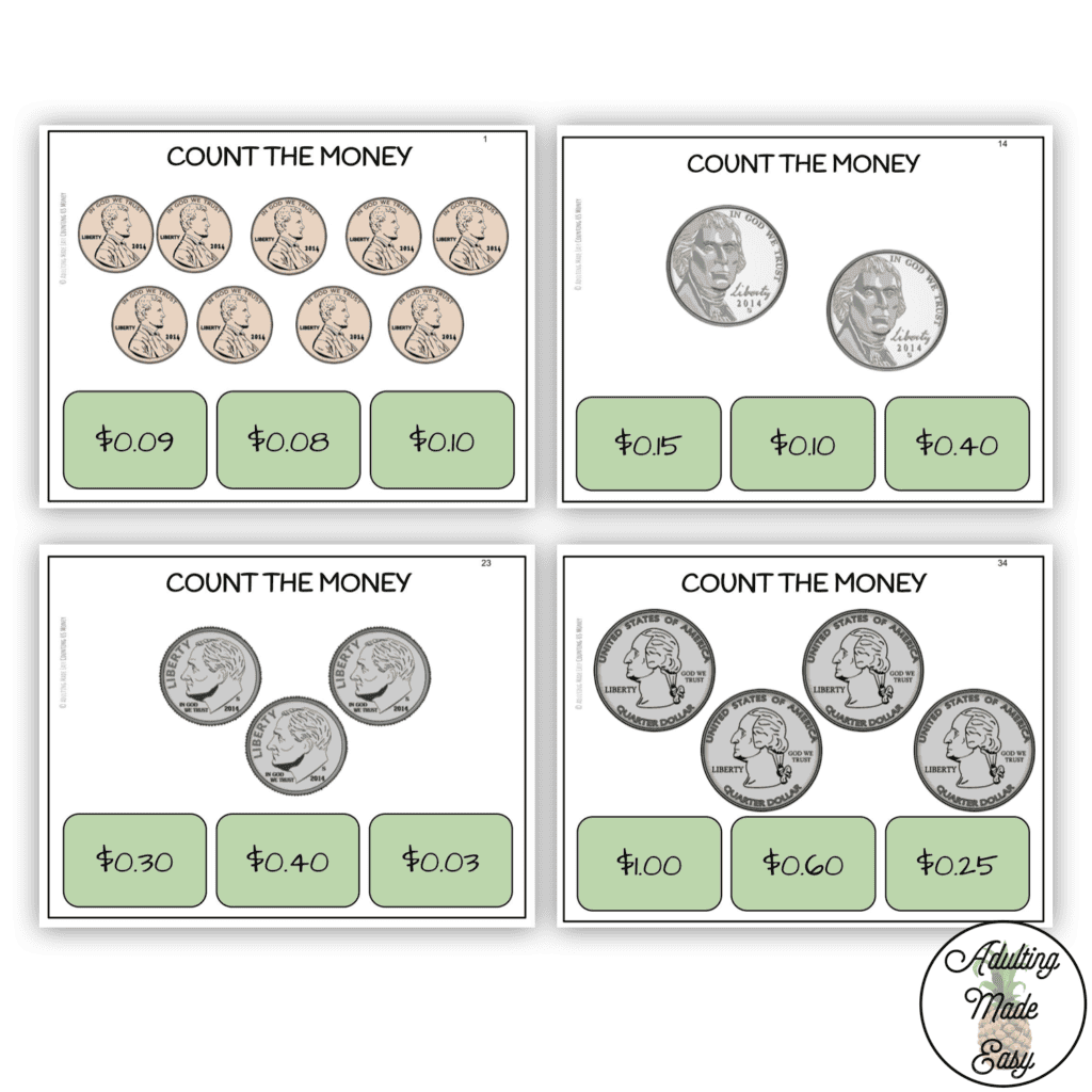Counting Money Digital Task Cards