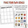 Community Signs Mobility Training BINGO Game