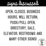 Unit 10 Informative Workplace Signs - Social Narrative