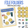 Simple Department Store Ads - Activities File Folder