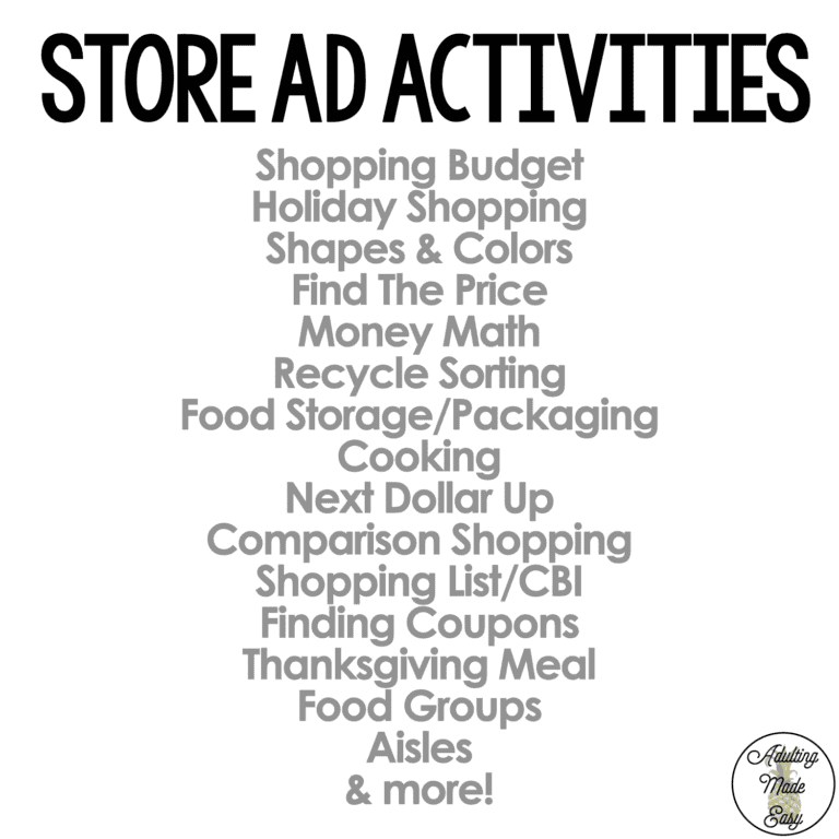 Environmental Print {Cut & Paste} Life Skills Activities BUNDLE
