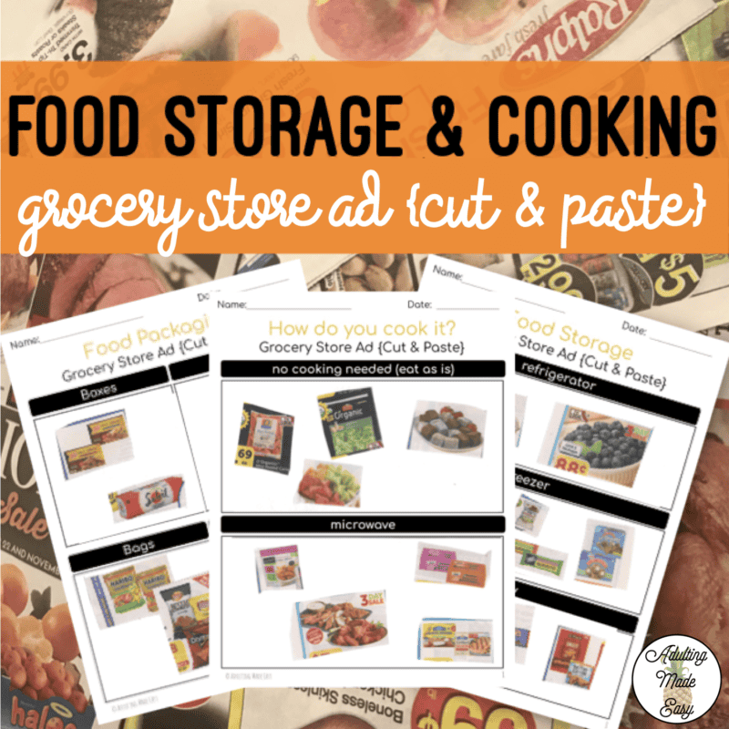 Store Ads Life Skills {Cut & Paste} Activities BUNDLE