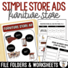 Simple Furniture Store Ads - File Folder Activities
