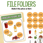 Simple Grocery Store Ads - File Folder Activities