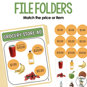 Simple Grocery Store Ads - File Folder Activities