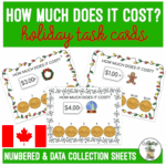 CANADIAN How Much Does It Cost? Holiday Task Cards