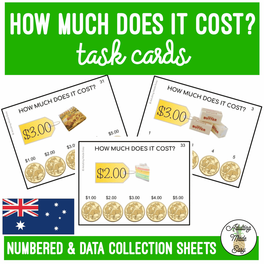 How Much Does It Cost? {up to $5} Task Cards AUSTRALIAN