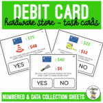 Debit Card Hardware Store Task Cards