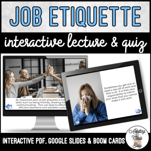 Unit 7 Job Etiquette - Digital Interactive Lecture