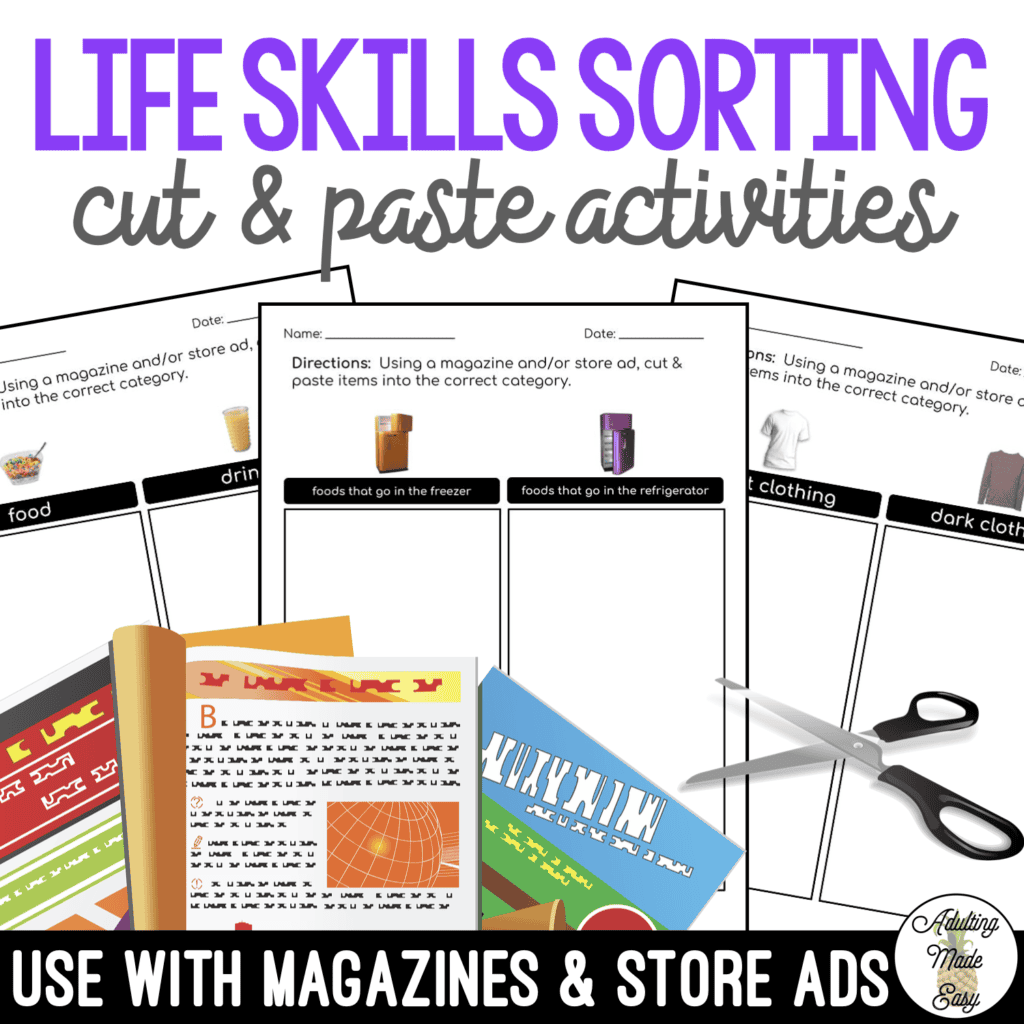 Life Skills Cut & Paste Sorting