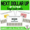 Next Dollar Up (up to $10) Large Task Cards
