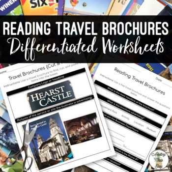 Reading Travel Brochures Worksheets
