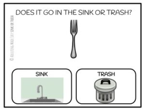 Does It Go In The Sink or Trash? Task Cards