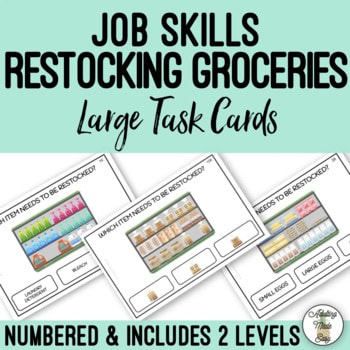 Restocking Groceries Large Task Cards