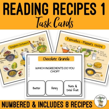 Reading Visual Recipes 1 Visual Task Cards