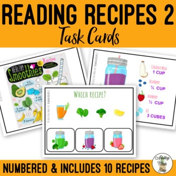 Reading Visual Recipes 2 Task Cards