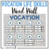 Vocation Life Skills Word Wall