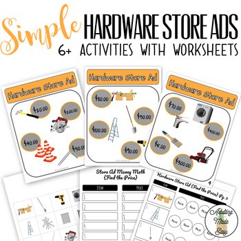 Simple Hardware Store Ads - File Folder Activities