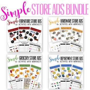 Simple Store Ads BUNDLE - File Folder Activities