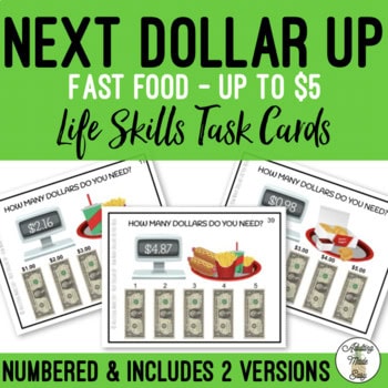 Next Dollar Up: Fast Food Task Cards