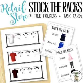 Stock The Racks (Retail Store) File Folders & Task Cards - Adulting ...