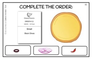 Complete The Order - Pizzeria Large Task Cards