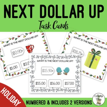 Holiday Next Dollar Up Task Cards