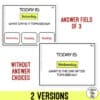 Today, Tomorrow, & Yesterday Calendar Task Cards