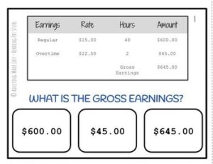 Reading Pay Stubs Task Cards
