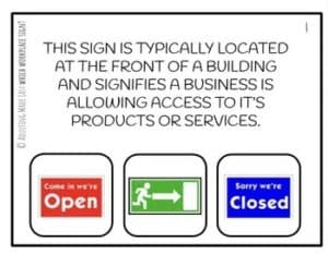 Which Workplace Sign Task Cards