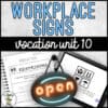 Vocation Unit 10 Bundle - Workplace Signs