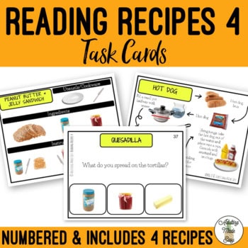 Reading Visual Recipes 4 Task Cards
