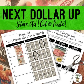 Next Dollar Up - Store Ads {Cut & Paste} Worksheets