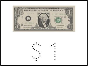 US Money Task Boxes - Trace the Word (Names & Values)