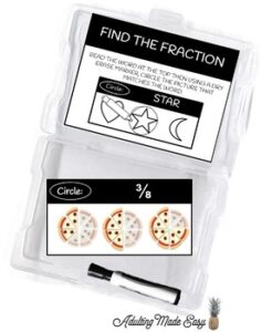 Food Fractions Task Boxes - Find The Fraction