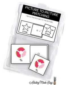 Food Fractions Task Boxes - Picture to Picture Matching