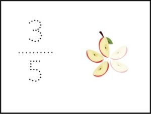 Food Fractions Task Boxes - Trace The Fraction