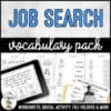 Unit 4 Job Search - Vocabulary Pack