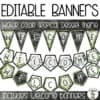 EDITABLE Banners - Watercolor Tropical Desert Theme