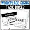Workplace Signs Task Boxes - Counting Signs